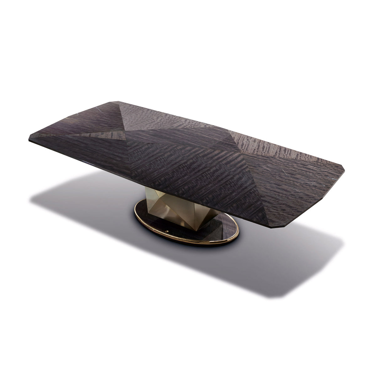 Infinity Rectangular Metal Dining Table – Sovereign Interiors